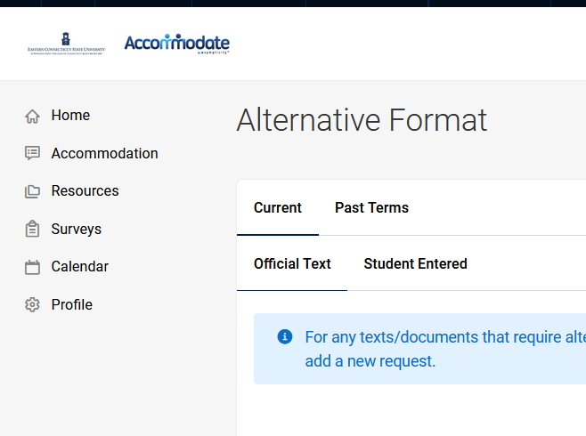 Request Alternative Formats - Eastern